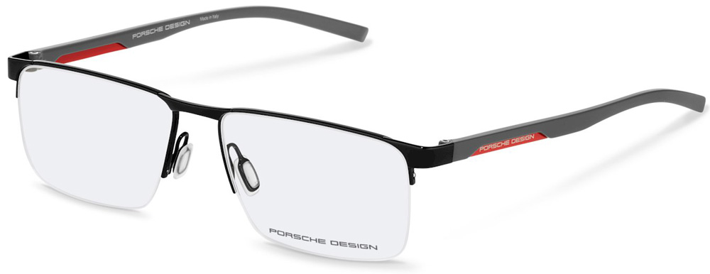 PORSCHE DESIGN 'P8775' Semi-Rimless Glasses InternetSpecs.co.uk